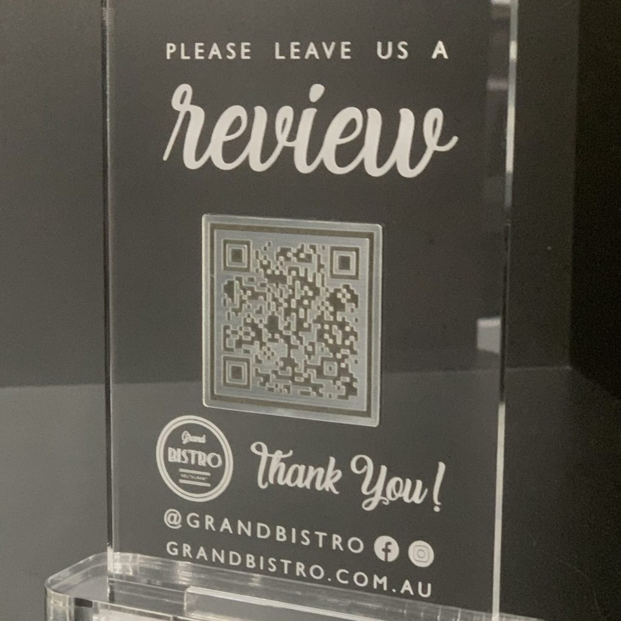 QR Code Sign Business Review, following,socials,menu,payment